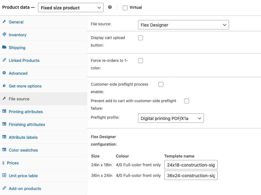 Link product with online design editor | Print Science Documentation